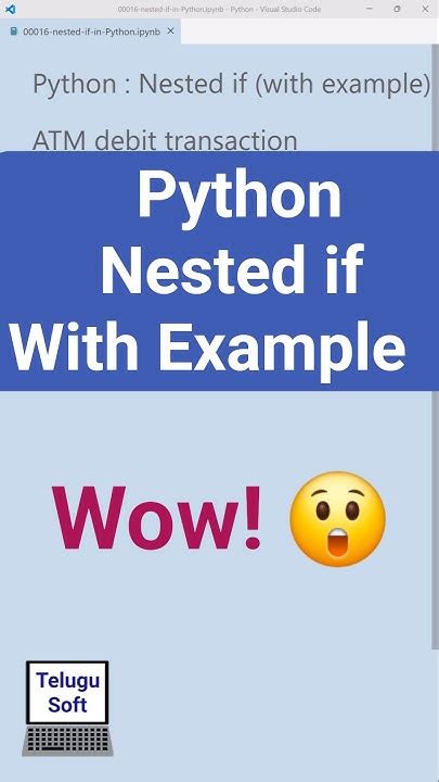 Python Program 3 Nested If With Example 🚀 Python Coding Shorts Telugu Youtube