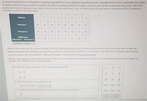 Solved Computer Manufacturer Is Interested In Comparing