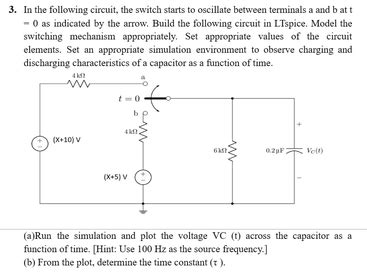 A Run The Simulation And Plot The Voltage VC T Chegg Com