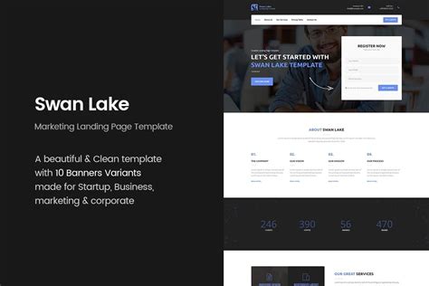 Swan Lake Marketing Landing Page Fastcode Space