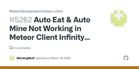 Auto Eat And Auto Mine Not Working In Meteor Client Infinity Miner · Issue 5262