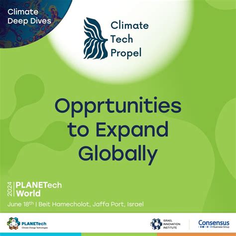 Climateinnovation Climatesolutions Planetechworld Israeliinnovation