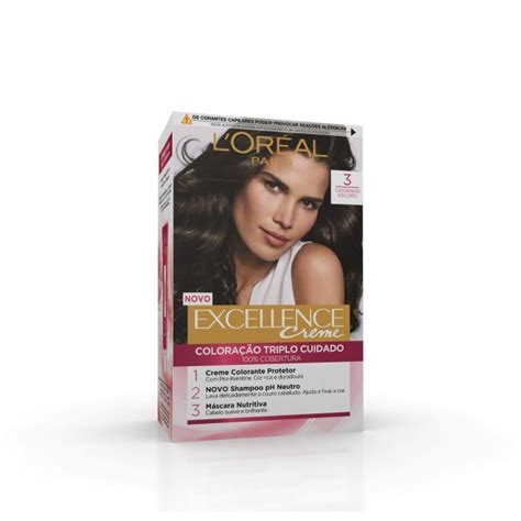 Loreal Paris Excellence Crème Hair Color 3 Cosmotics