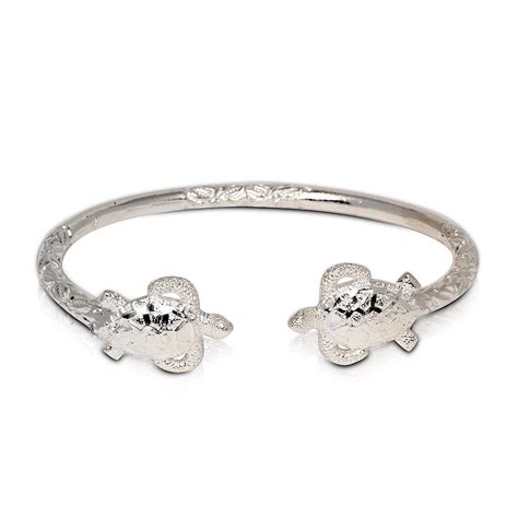 Turtle 925 Sterling Silver West Indian Bangle Sea Ocean Bangle