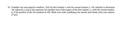 Solved Consider Two Non Negative Numbers Call The First