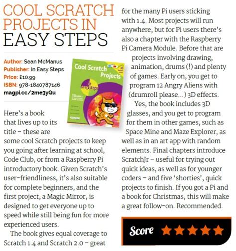 5 Review Of Cool Scratch Projects In Easy Steps From The Magpi