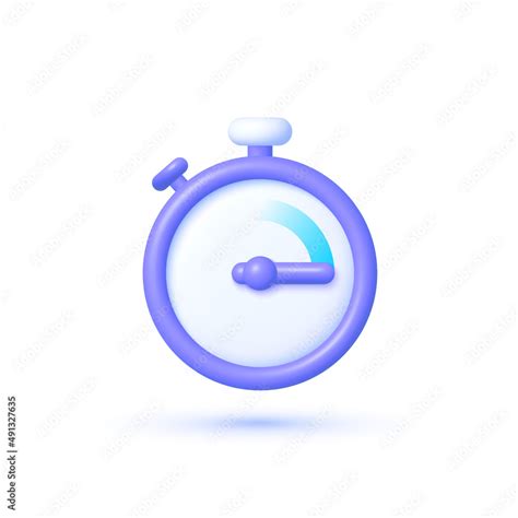 Timer In Realistic Style On White Background 3d Timer Realistic Isolated Vector 3d Vector