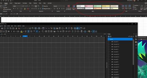 In Libre Calc Is There A Way To Preview Show The Color Styles Like In Ms Excel Rather Than