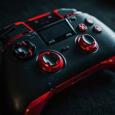 Black And Red Game Controller Xz Premium Ai Generated Image