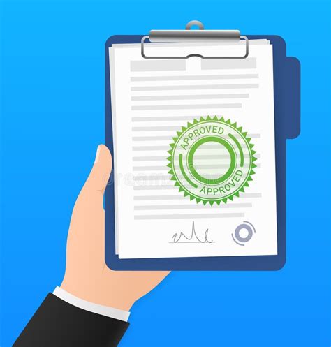 Flat Approved Rejected Document For Report Design Vintage Vector