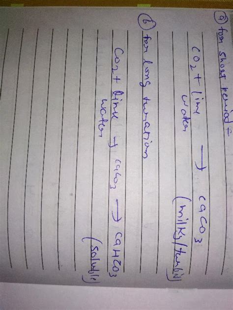 What Is Observed When Carbon Dioxide Gas Is Passed Through Lime Water