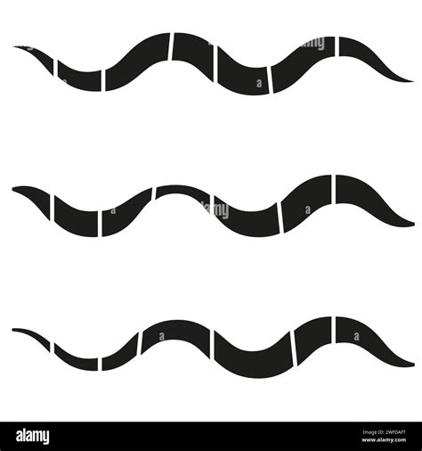 Wavy Waving Billowy Zig Zag Criss Cross Dashed Lines Vector