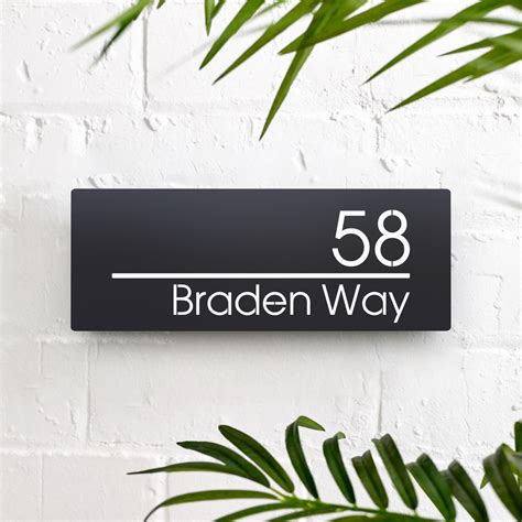 Modern Metal House Number Sign Led Address Number Sign Custom