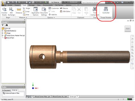 Testing The Autodesk Labs Thread Modeller For Inventor Plugin