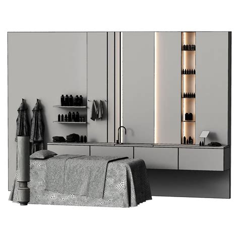 Modern Spa With Massage Couch And Accessories 3d Model Download Maxve
