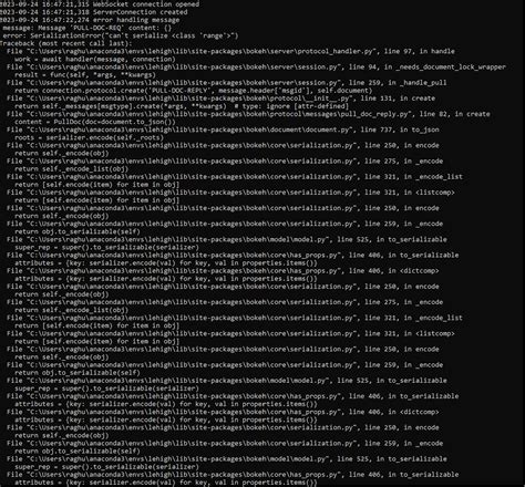 serializationerror can t serialize community support bokeh