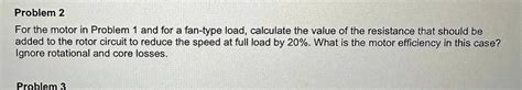 Solved 209V Three Phase Six Poles Y Connected Induction Chegg Com