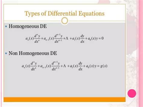 Application Of Higher Order Differential Equations Pptx