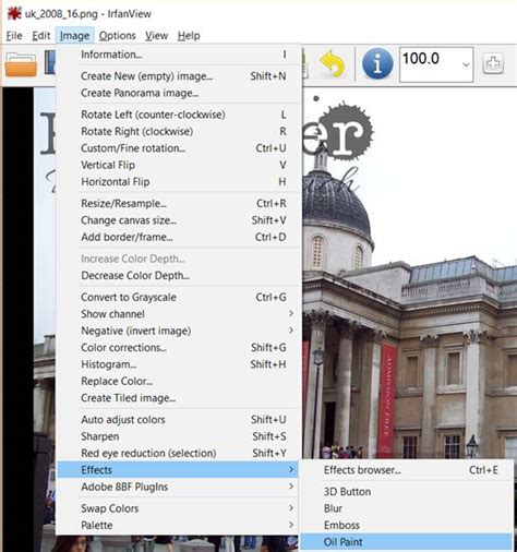 how to use image effects in irfanview