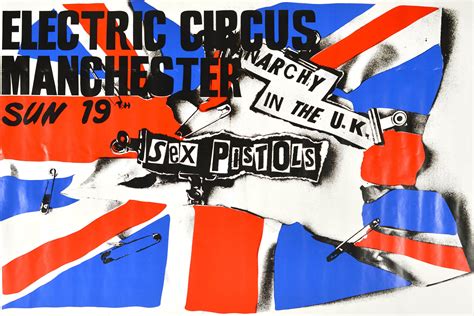 Jamie Reid Original Vintage Music Concert Advertising Poster Sex Pistols Anarchy In The Uk For