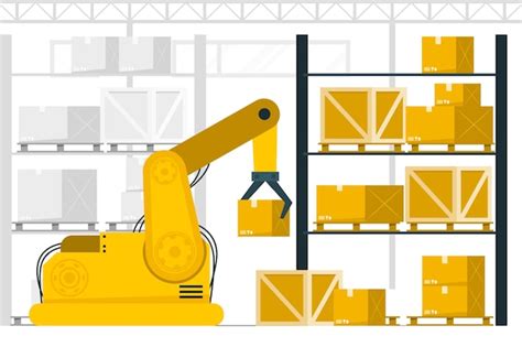Free Vector Automated Warehouse Concept Illustration