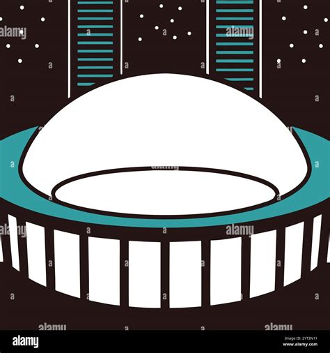 Abstract Dome Building With Green Path And Figures Vector Graphic Design Stock Vector Image