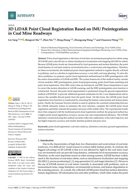 Pdf 3d Lidar Point Cloud Registration Based On Imu Preintegration In