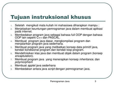 Ppt Judul Mata Kuliah Pemrograman Java Powerpoint Presentation Free Download Id3672680