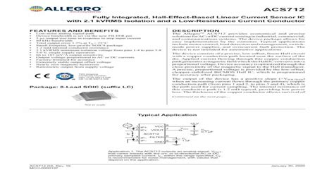 Pdf Fully Integrated Hall Effect Based Linear Current Sensor