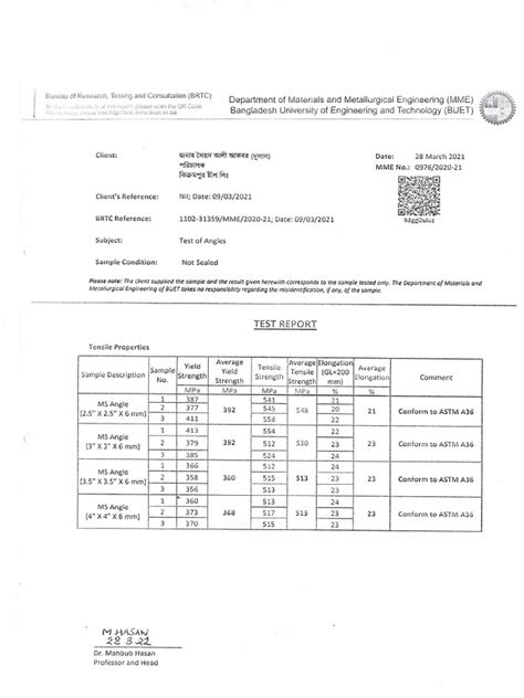 Buet Test Report 2 Vsl Pdf