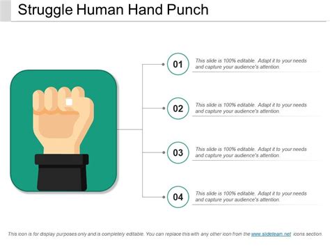 Struggle Human Hand Punch Powerpoint Slide Clipart Example Of Great