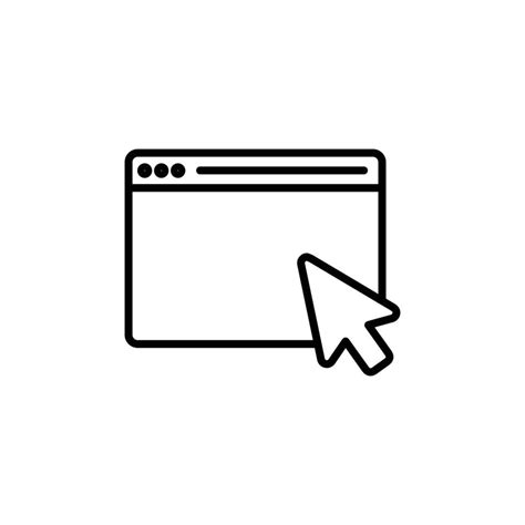 browser icon set visit website webpage symbol browse web page sign