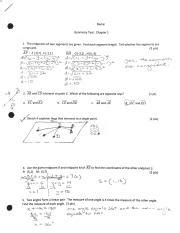 Geometry Chapter 1 Test Pdf Course Hero