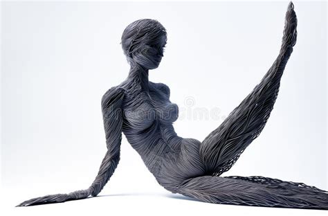 An Abstract Sculpture A Three Dimensional Digital Model Or A Futuristic Form Of A Full Length