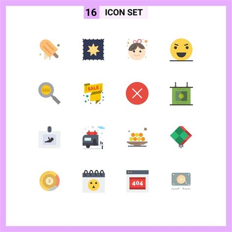 16 Flat Color Concept For Websites Mobile And Apps Magnifier Code Girl