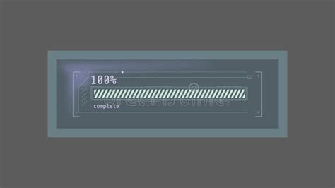 Hud Loading Element Decoding Linear Progress Bar Stock Footage