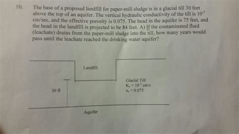 Hydrogeology Problem