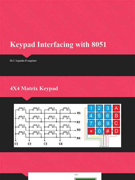 keypad interfacing with 8051 pdf