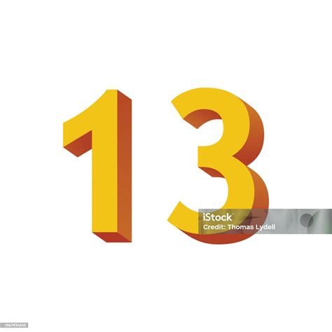 Illustrationen Visar Siffrorna 13 Stock Illustration Download Image