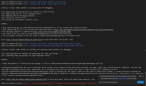 Bug Report Error Code Ext PrepareManifestError Message Build Upload Teams Manifest Task