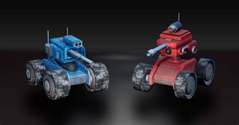 two mobile battle mechs 3d robots unity asset store