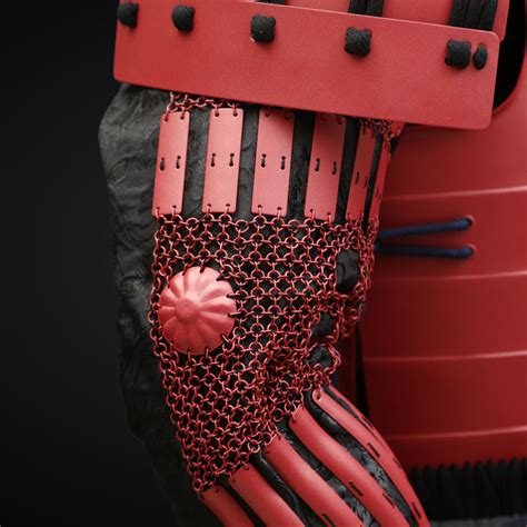 Handmade Life Size Red Iyozane Japanese Samurai Armor Yoroi Coolkatana
