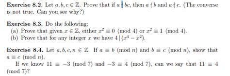 Solved Exercise Let A B CZ Prove That If Abc Then Chegg