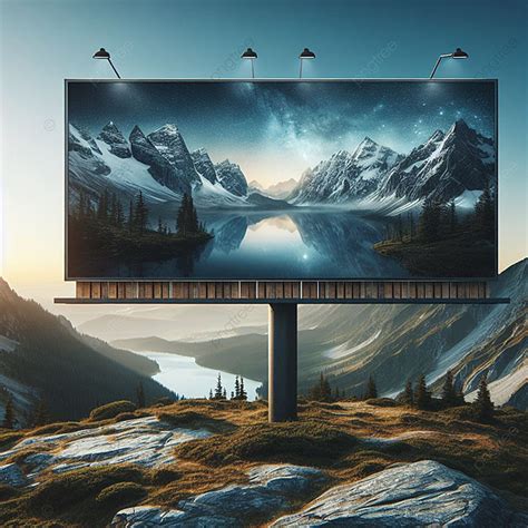 산에 광고판 모형 옥외 옥외 광고 포스터 빌보드 배경 광고 게시판 기원 후 배경 일러스트 및 사진 무료 다운로드 Pngtree