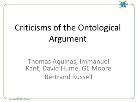 Ppt Criticisms Of The Ontological Argument Powerpoint Presentation Free Download Id 1930505