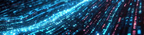 Premium Photo Futuristic Coding Concept In Blue Lights