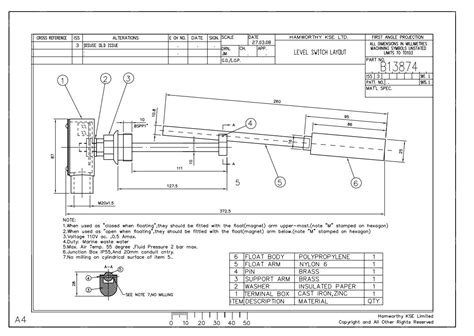References Sewage Holding Tank Float Switch Float Switch Drawing