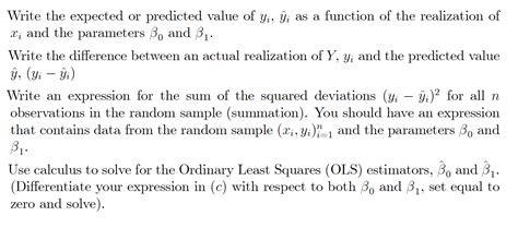 solved suppose the conditional mean of y is a linear
