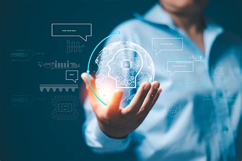 인공 지능의 개념인 Ai는 분석 자동화 및 자율 두뇌를 사용합니다 빅데이터 관리 컴퓨터 연결 정보지능 기술 Chatgpt 자동화 Gpt 5g에 대한 스톡 사진 및 기타