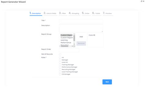 Create Custom Report